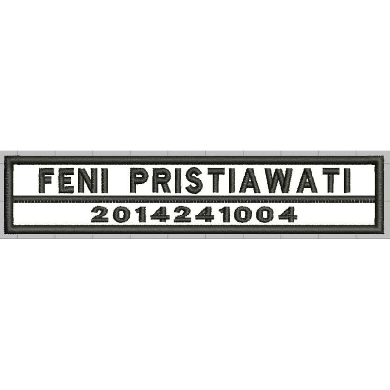 Jual Patch NAMA 2 LAYER / NAMA CUSTOM 2 LAYER / NAMA BORDIR / BORDIR ...