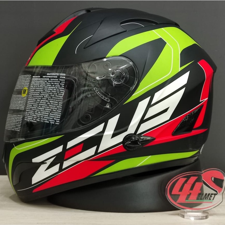Jual Zeus 806 MBLK II31 GREEN Helm Full Face, Helm Harian, Helm Riding ...