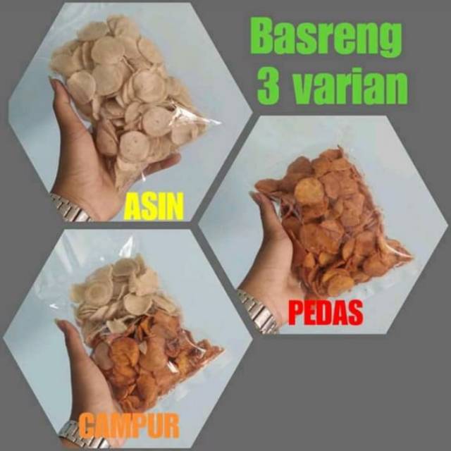 Jual Basreng (Bakso Goreng) 200 gr 3 varian rasa | Shopee Indonesia
