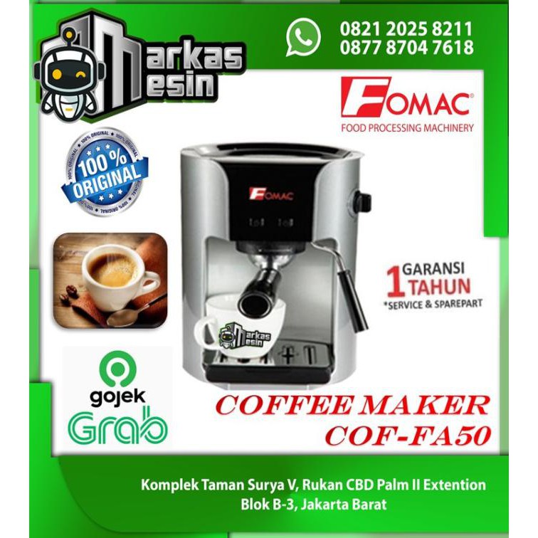 Jual Mesin Pembuat Kopi Otomatis / Coffee Maker Cof-Fa50 Fomac ...