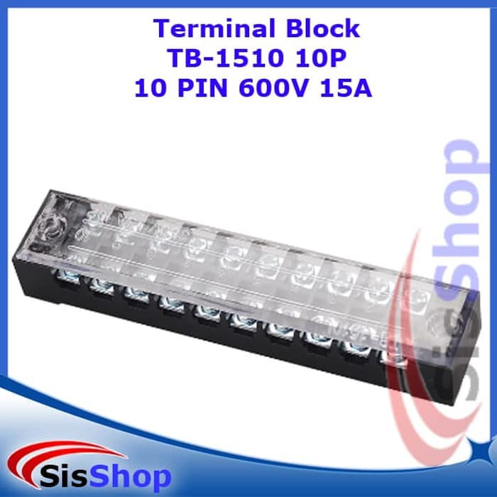 Jual TB-1510 TERMINAL BLOCK BLOK 10 KABEL 10 PIN 10P SEKRUP 3MM TB1510 15A | Shopee Indonesia