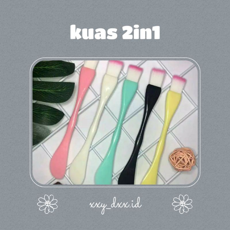 Jual KUAS MASKER 2IN1 KUAS MASKER PLUS SENDOK SPATULA KUAS | Shopee ...