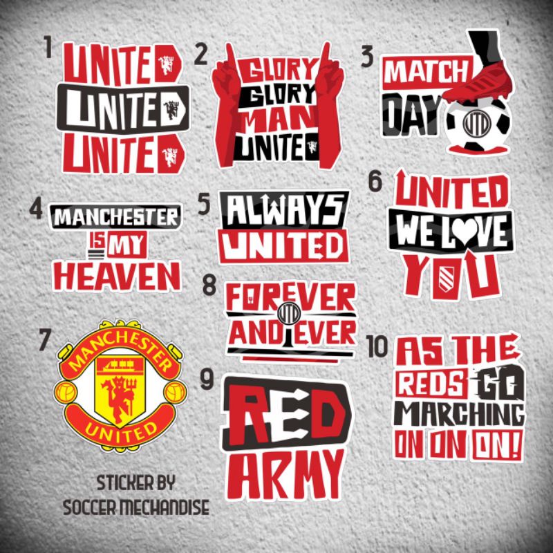 Jual Stiker Pack Manchester United MU | Shopee Indonesia