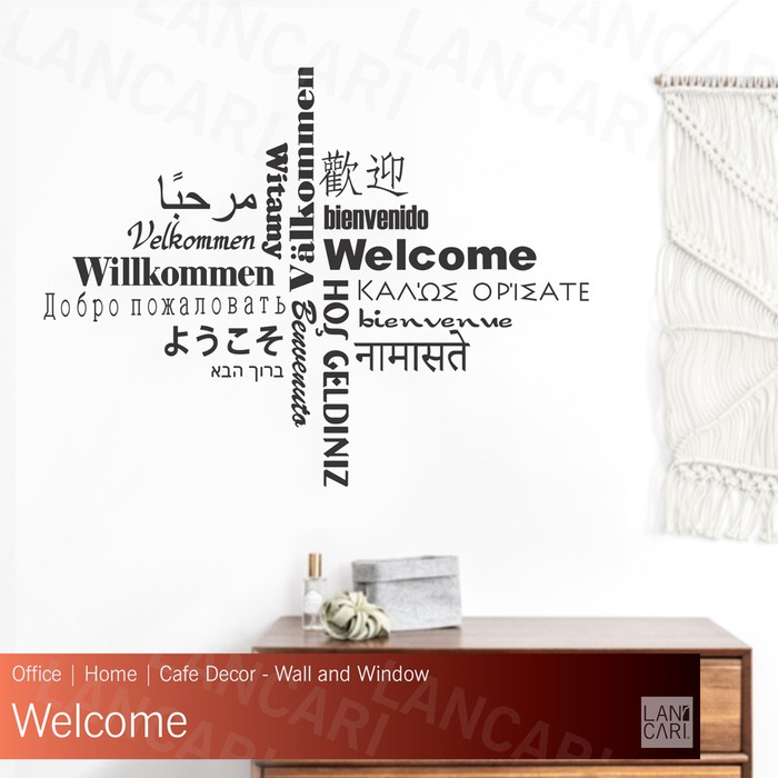 Jual Sticker Cutting Welcome Selamat Datang Stiker Kaca Dinding Wall ...