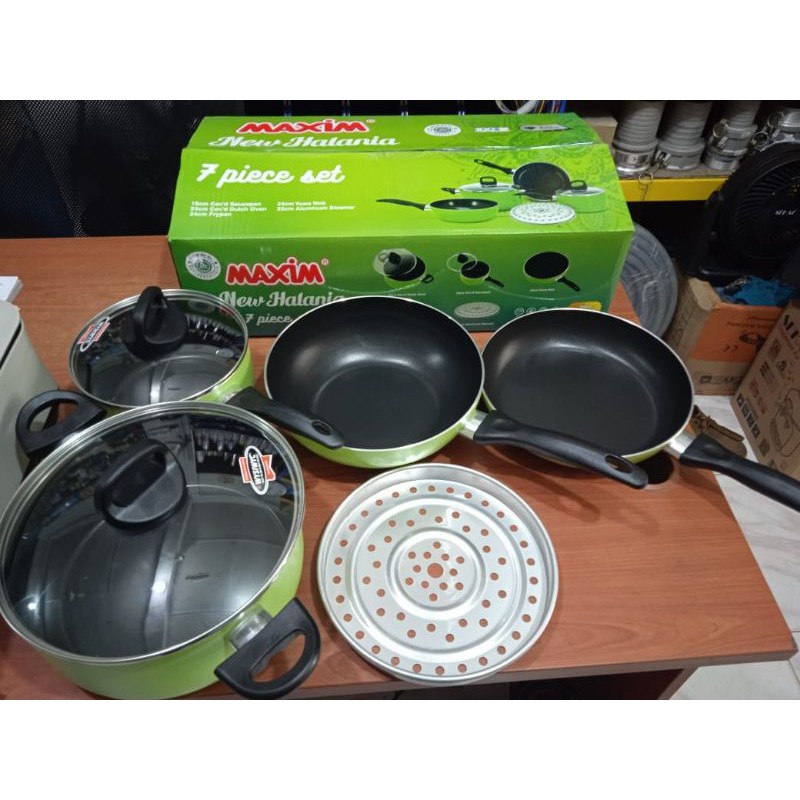 Jual BATAM - MAXIM new halania 7 pieces set panci teflon set | Shopee ...