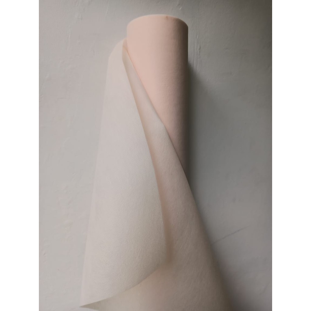 Jual kain bucket bunga cream 75 gsm per meter pembungkus bunga | Shopee ...