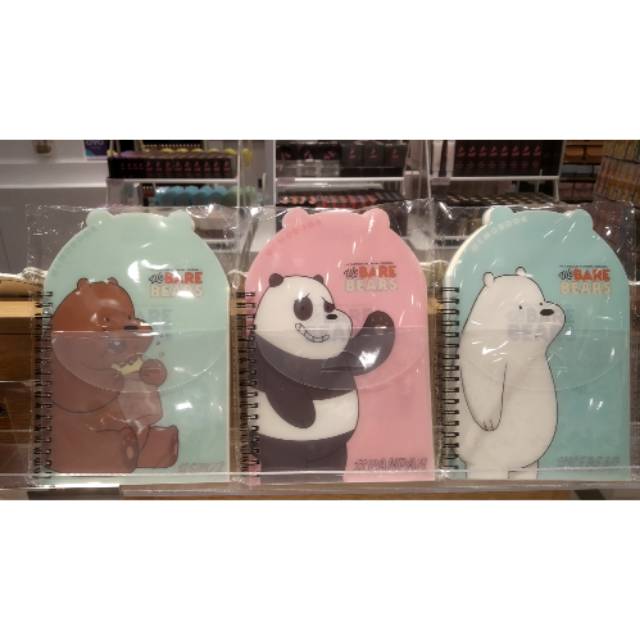 Jual Miniso X We Bare Bears! 3WRN. Wbb A5 wirebound book. Buku tulis ...