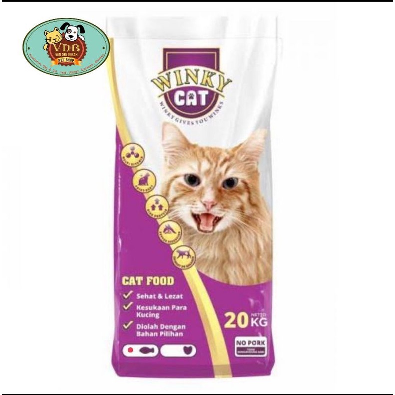 Jual Winky Cat Food kibble ikan 20 kg | Shopee Indonesia