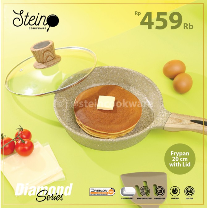Jual Stein Cookware Diamond Frypan 20 cm Peralatan Masak Dapur Panci ...