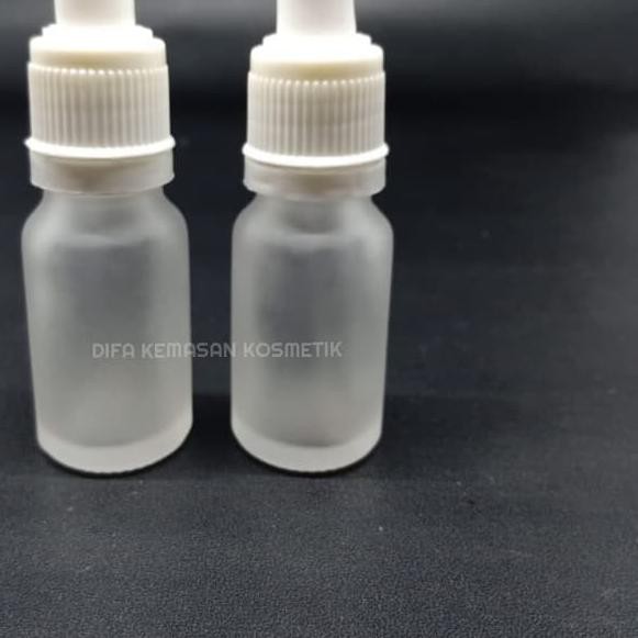 Jual Terbaik ( ISI 10 PCS ) Botol Pipet 10ml Putih Putih Frosted Segel ...