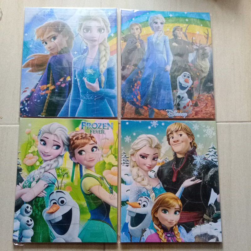 Jual Puzzle Karakter Frozen 4 karakter Besar | Shopee Indonesia