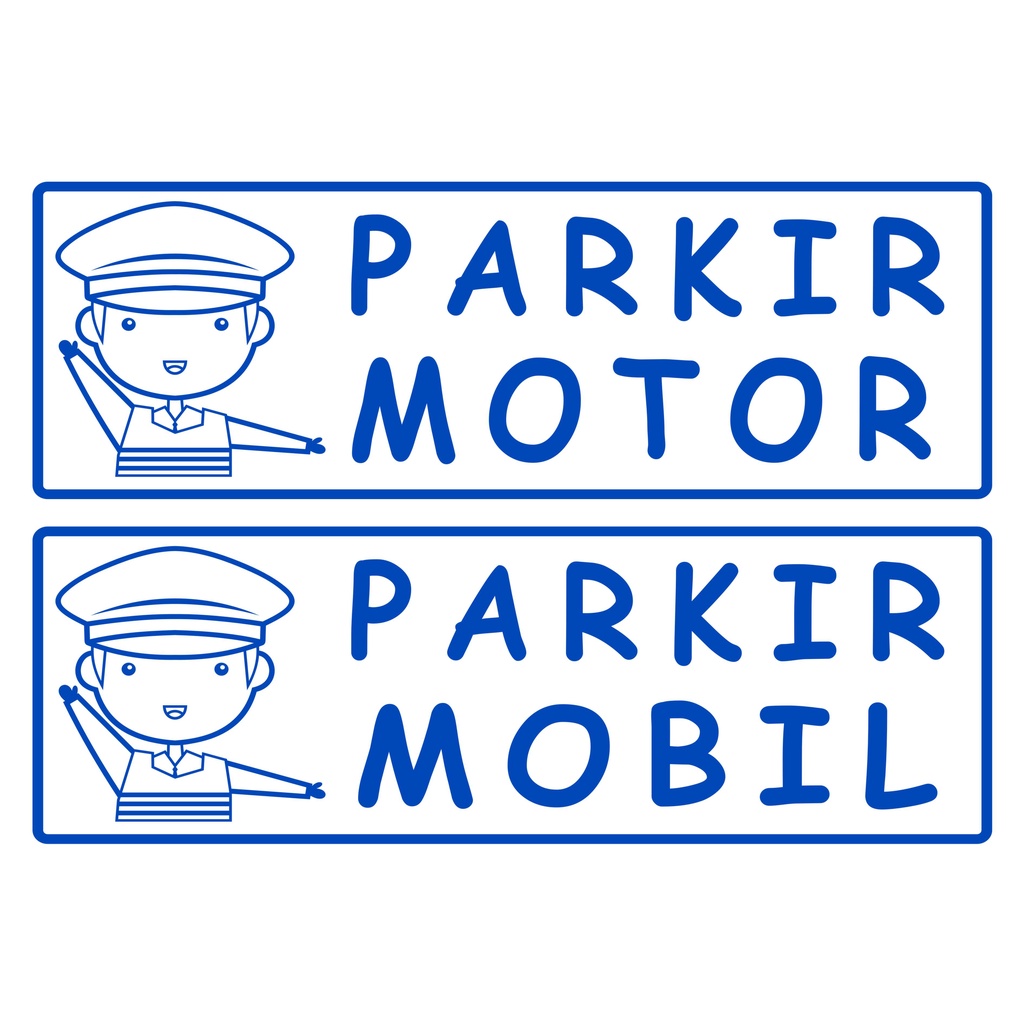Jual Stiker Parkir Motor Parkir Mobil Wajib Baca Deskripsi | Shopee ...