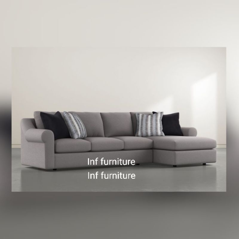 Jual sofa L ukuran besar jumbo 4 seat sofa keluarga tipe L | Shopee ...