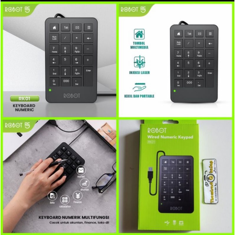 Jual Robot RK01 Wired Numeric Keypad Keyboard Nomer Numerik | Shopee ...
