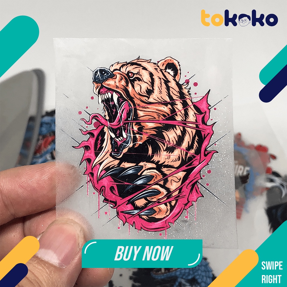 Jual Stiker Sablon Setrika Animals Retro Sablon DTF Sablon Gosok Gambar ...