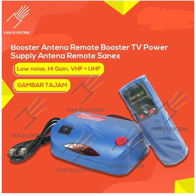 Jual Booster Antena Remote Booster TV Power Supply Antena Remote Sanex ...