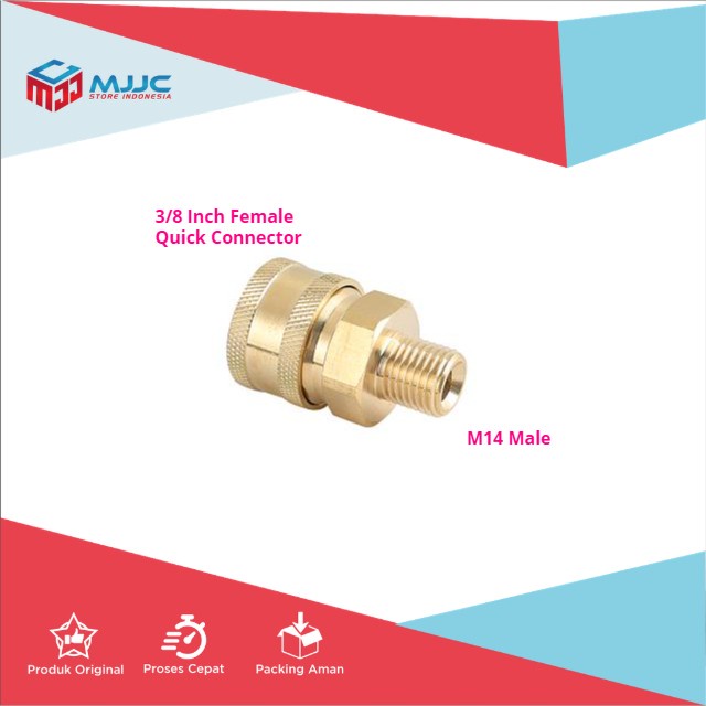 Jual M14 Male To 3/8 Inch Quick Connector Female Plug | Shopee Indonesia