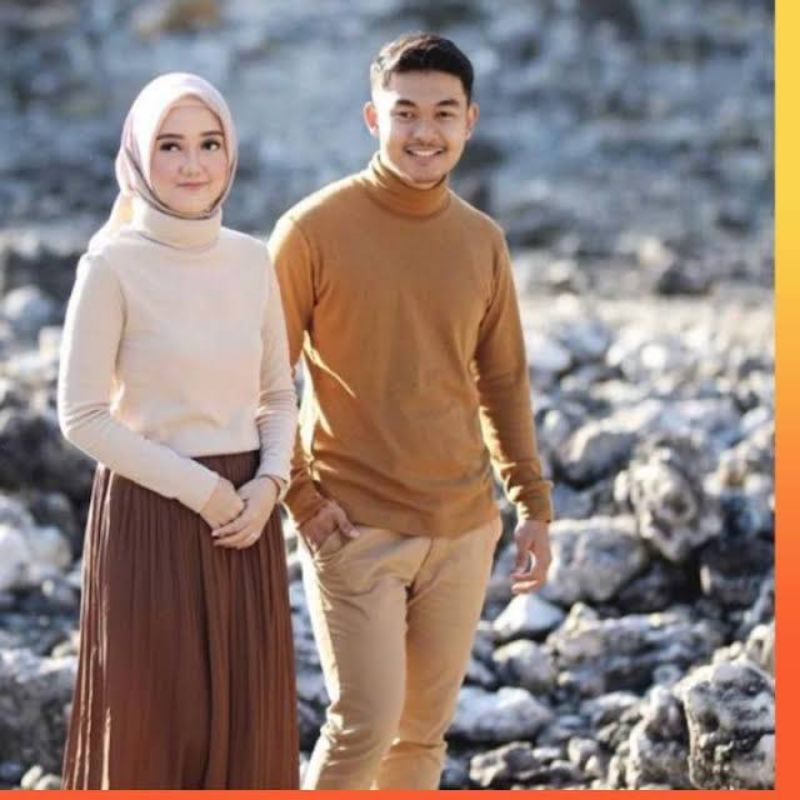 Jual Premium Kaos Turtleneck Coklat Turtle neck Cowok Cewek LEHER kerah ...
