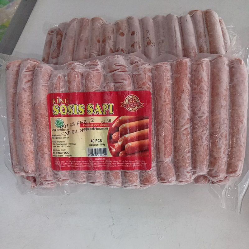 Jual King Food Sosis Sapi 1kg - 40pcs | Shopee Indonesia