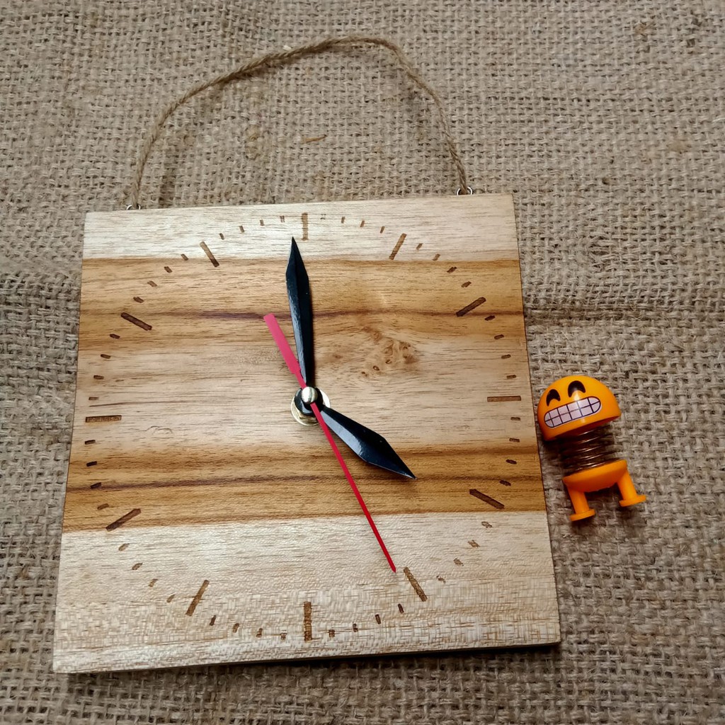 Jual Jam Dinding polos kayu wall Clock Dekorasi Rumah 15 cm | Shopee ...