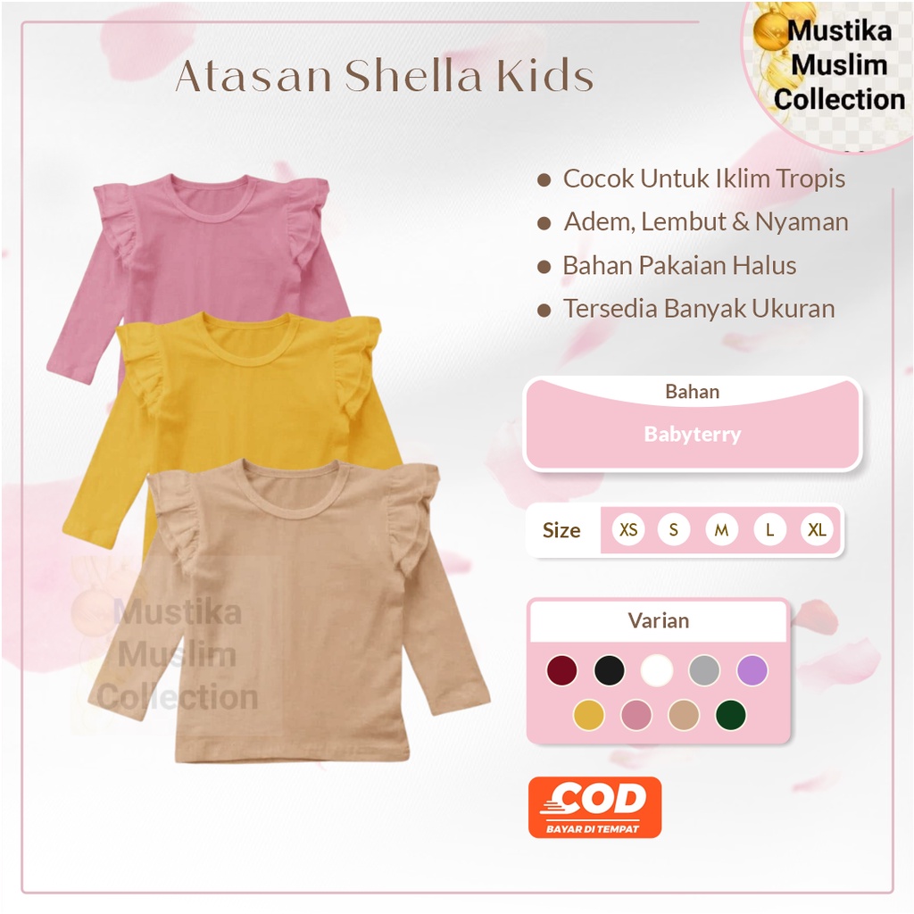 Jual Atasan Anak Perempuan Polos Model Terbaru Lengan Panjang Variasi ...