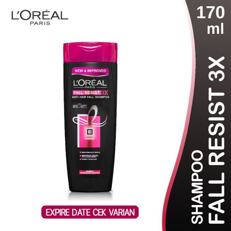 Jual L'oreal Paris Fall Resist 3x Anti-Hair Shampoo Hair Care 170 ml ...