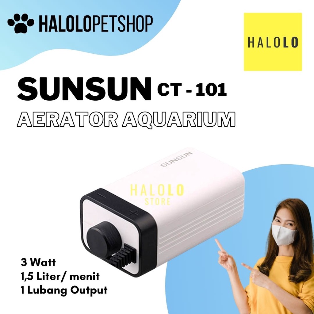 Jual Aerator Aquarium 1 Lubang SUNSUN CT 101 Air Pump Pompa Udara Airator | Shopee Indonesia