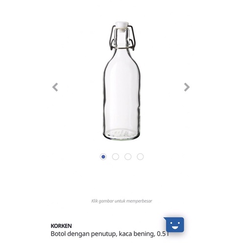 Jual KORKEN 0,5 L / IKEA KORKEN 0,5 L / KORKEN IKEA / BOTOL DENGAN ...