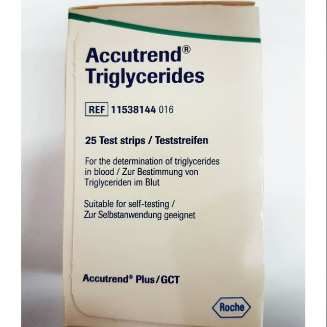 Jual Strip Accutrend Triglycerides 25 Test Strips, Cek Kesehatan ...