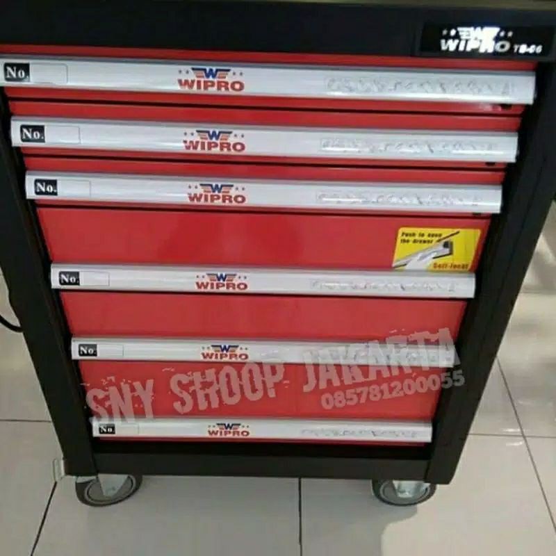 Jual Lemari 6 susun tools kit set 127 pcs Wipro - Drawer 6 Trolley Cabinet | Shopee Indonesia