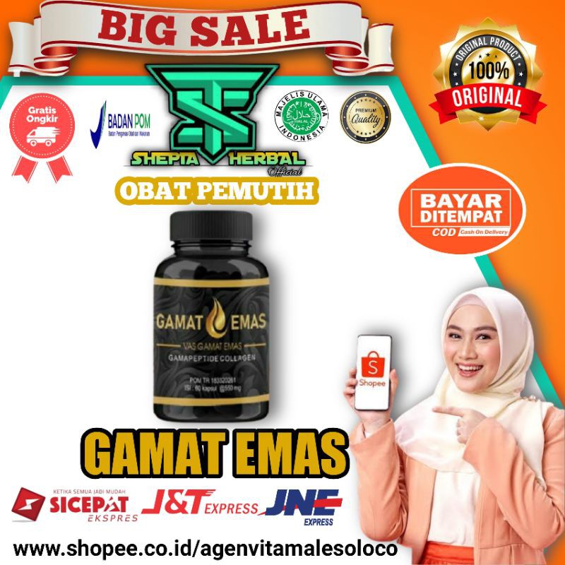 Jual GAMAT EMAS PEMUTIH GAMAT EMAS VAS COLLAGEN ORIGINAL | Shopee Indonesia
