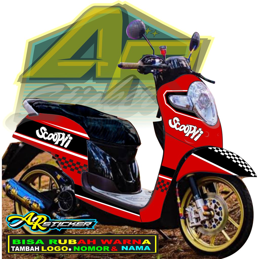 Jual Decal scoopy Decal Scoopy full body Full Blok Decal Scopy Dekal ...