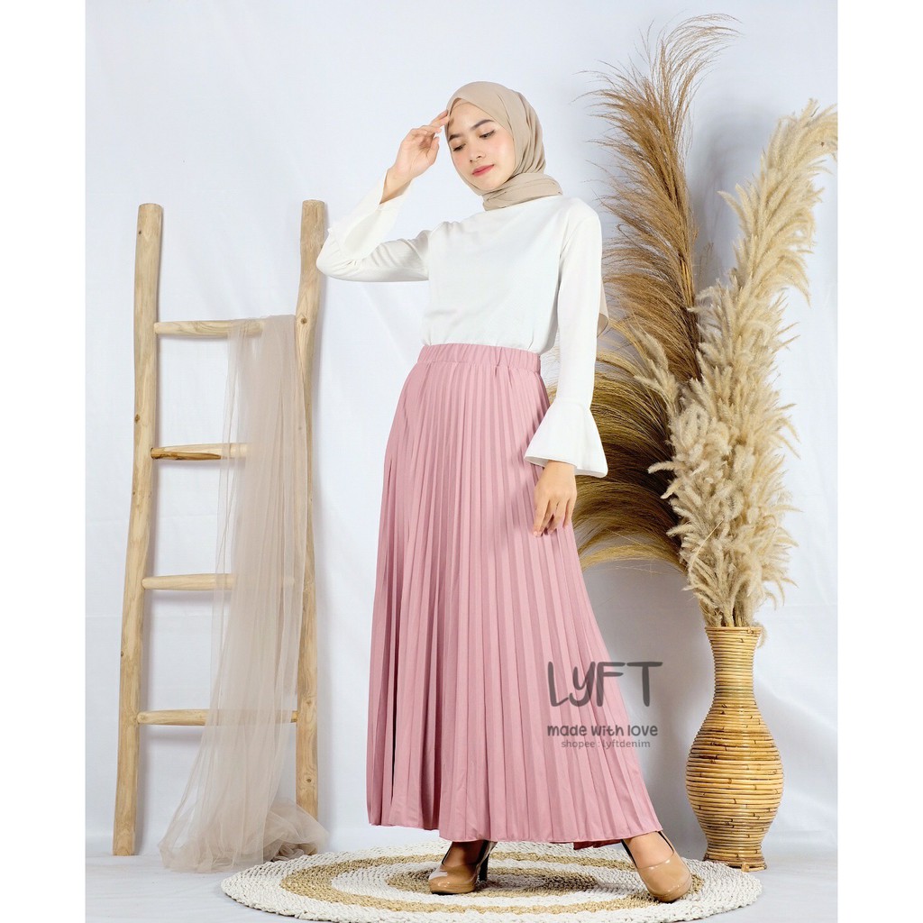 Jual [PREMIUM PLISKET] Rok Plisket MAYUNG - Plisket Skirt Rempel Umbrella - FREXA SKIRT - Rok ...