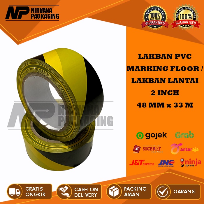 Jual LAKBAN PVC MARKING FLOOR / LAKBAN LANTAI - POLICE LINE 2 INCH - 48 MM X 33 METER | Shopee ...