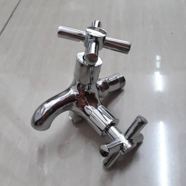 Jual SOLIGEN Kran cabang shower KUNINGAN Tebal double 505 | Shopee ...