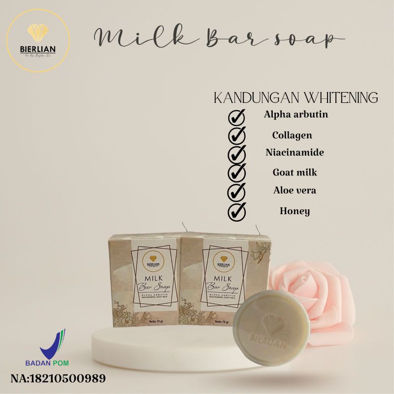 Jual Sabun Batang Susu Whitening BPOM Berlian skincare | Shopee Indonesia