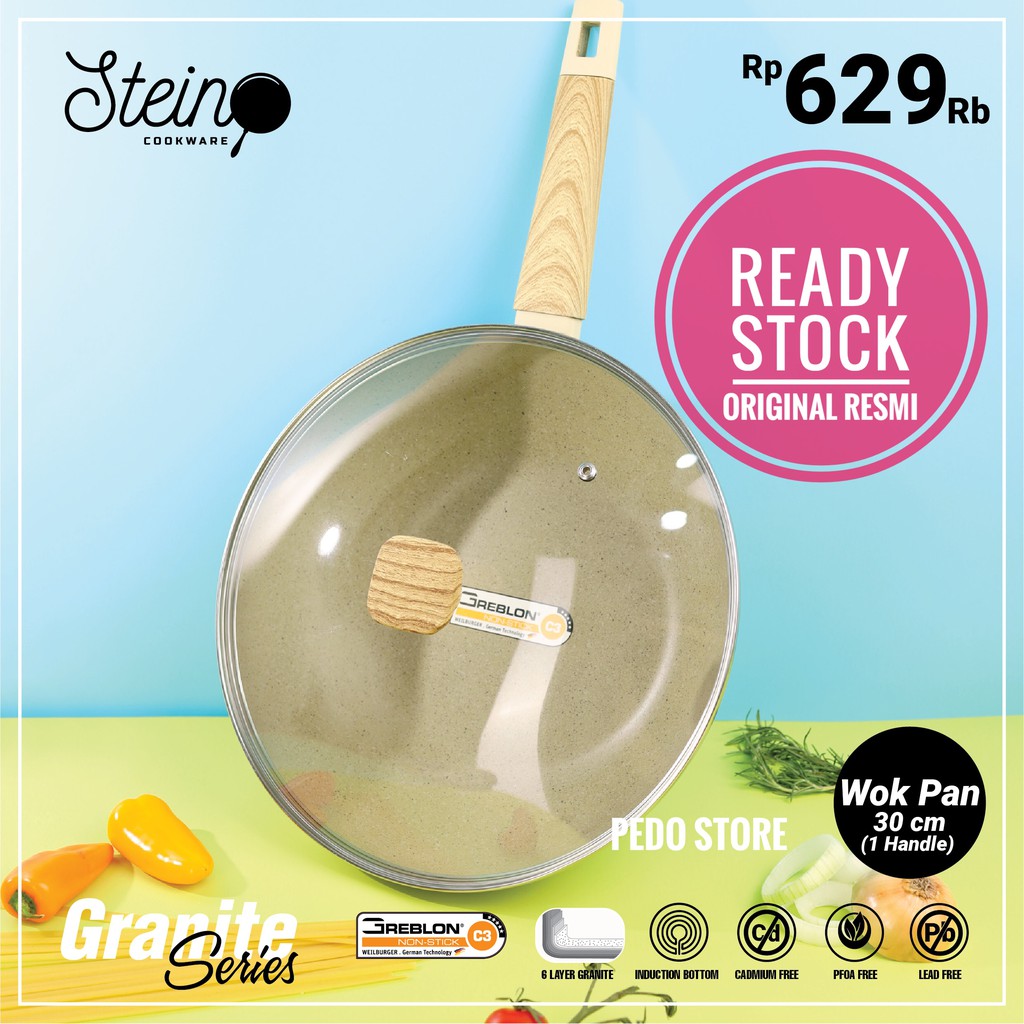 Jual SteinCookWare Stein Wok Pan 30cm (granite series) | Shopee Indonesia