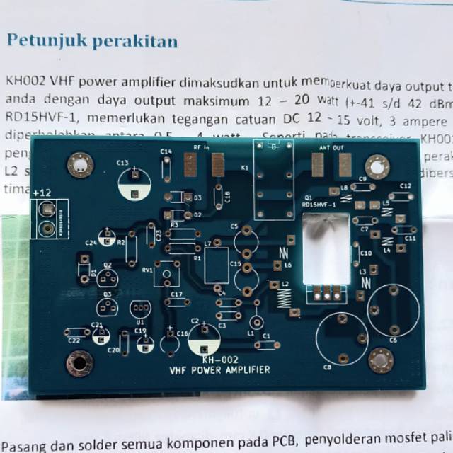 Jual PCB Boster VHF 5 watt 20 watt RD15HVF1 | Shopee Indonesia
