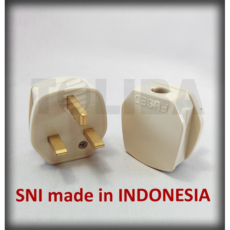 Jual Dijual steker ac broco / colokan ac kaki 3 kuningan sni terbaik ...