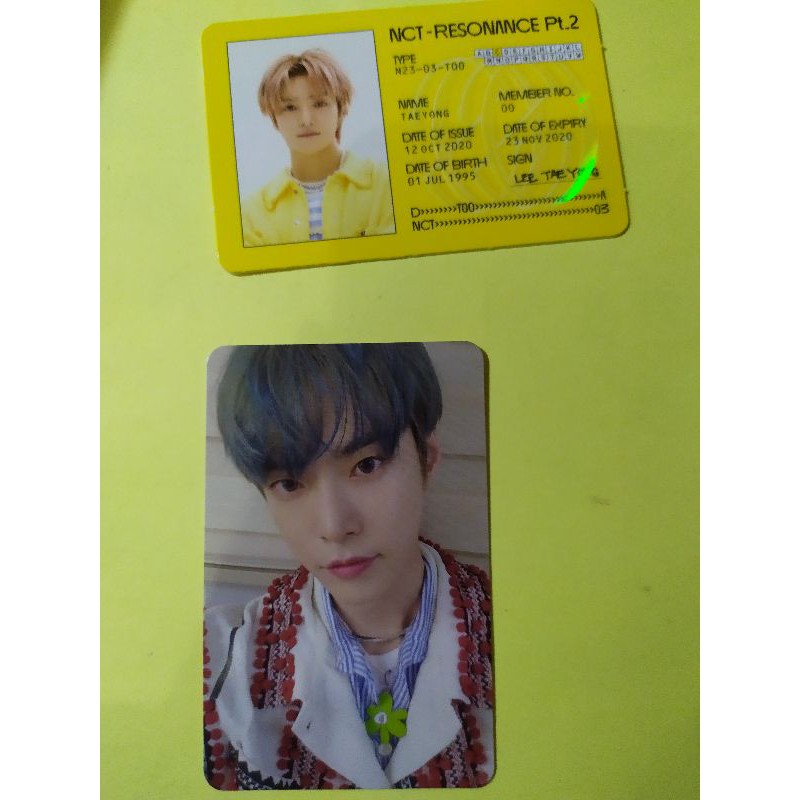 Jual PHOTOCARD ID CARD NCT RESONANCE PT2 DEPATURE DOYOUNG TAEYONG ...