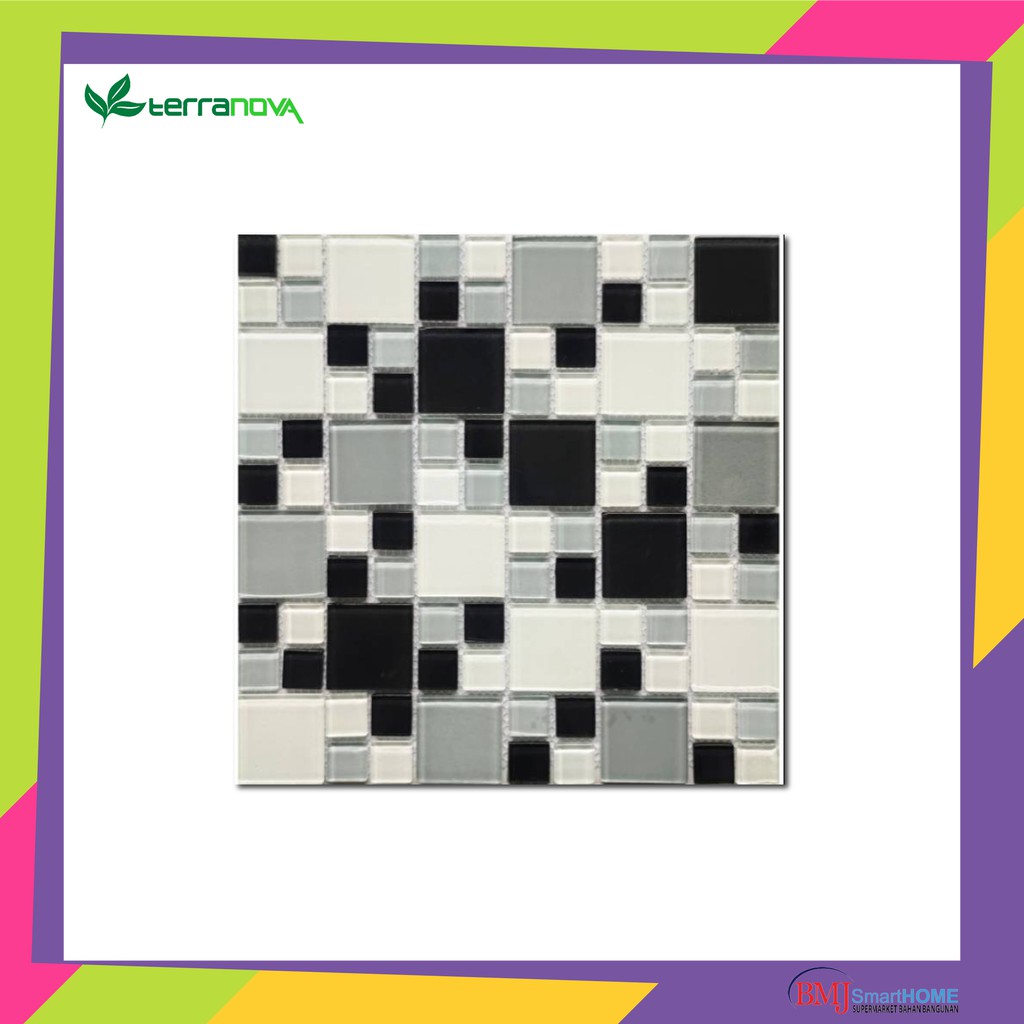 Jual KERAMIK MOZAIK KACA 2811210 UK 30X30 CM | Shopee Indonesia