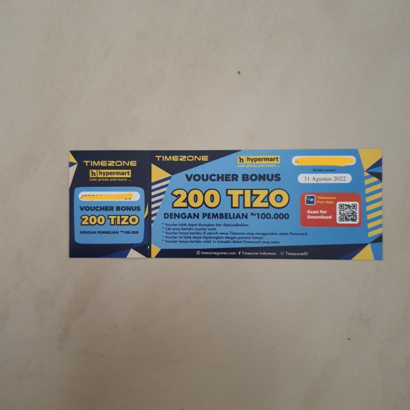 Jual Voucher Timezone Bonus 100 Tizo | Shopee Indonesia