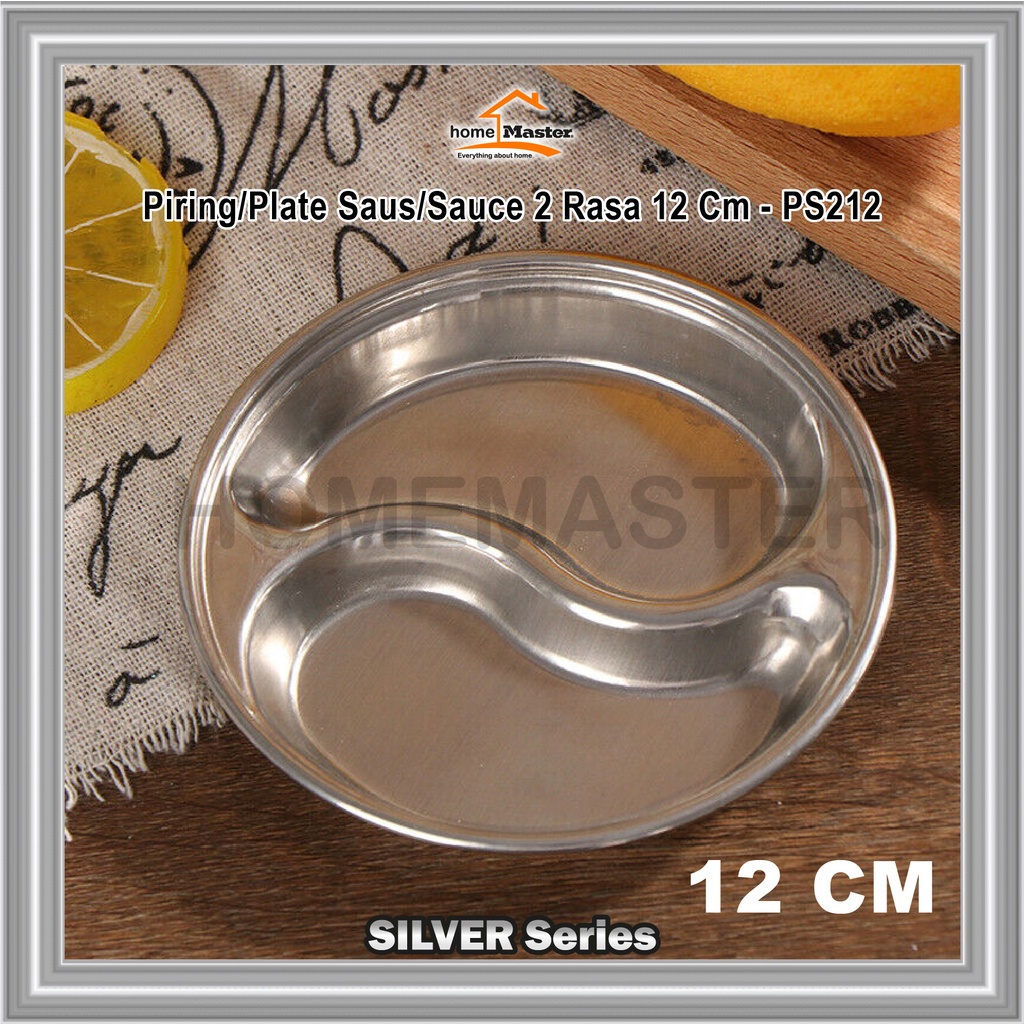 Jual HomeMaster Piring/Plate Saus/Sauce 2 Rasa Stainless 12 Cm - PS212 ...