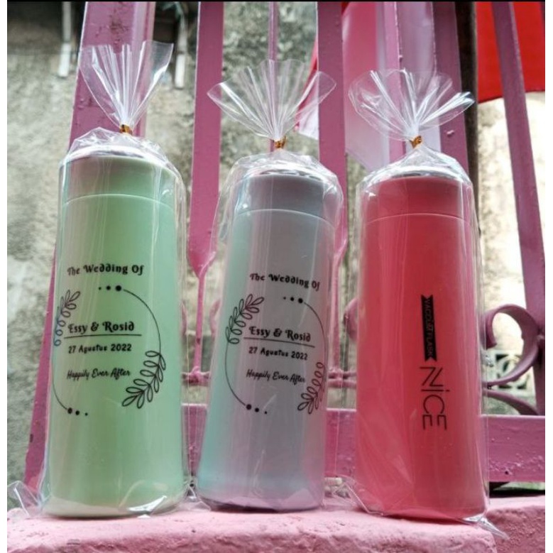 Jual Souvenir botol nice kemasan plastik+ custom nama | Shopee Indonesia