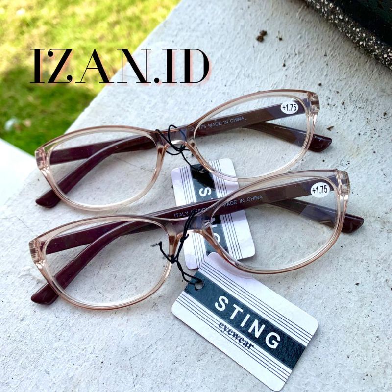 Jual Kacamata Baca Plus Wanita Frame coklat Kecil Elegan | Shopee Indonesia