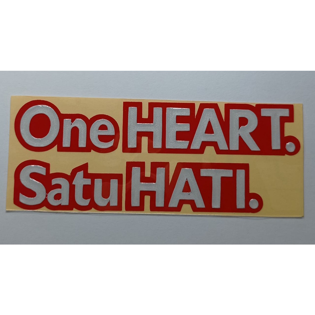Jual Stiker Timbul/Coating/Emblem/Embos/3D Tulisan One HEART. Satu HATI ...
