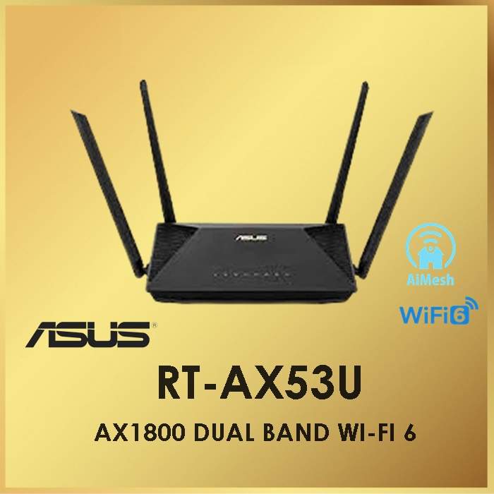 Jual ASUS RT-AX53U AX1800 Dual Band WiFi 6 Wireless Router AiMesh - RT ...