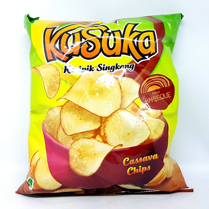 Jual KUSUKA KERIPIK SINGKONG RASA BARBEQUE 180gr | KRIPIK CASSAVA CHIPS | Shopee Indonesia