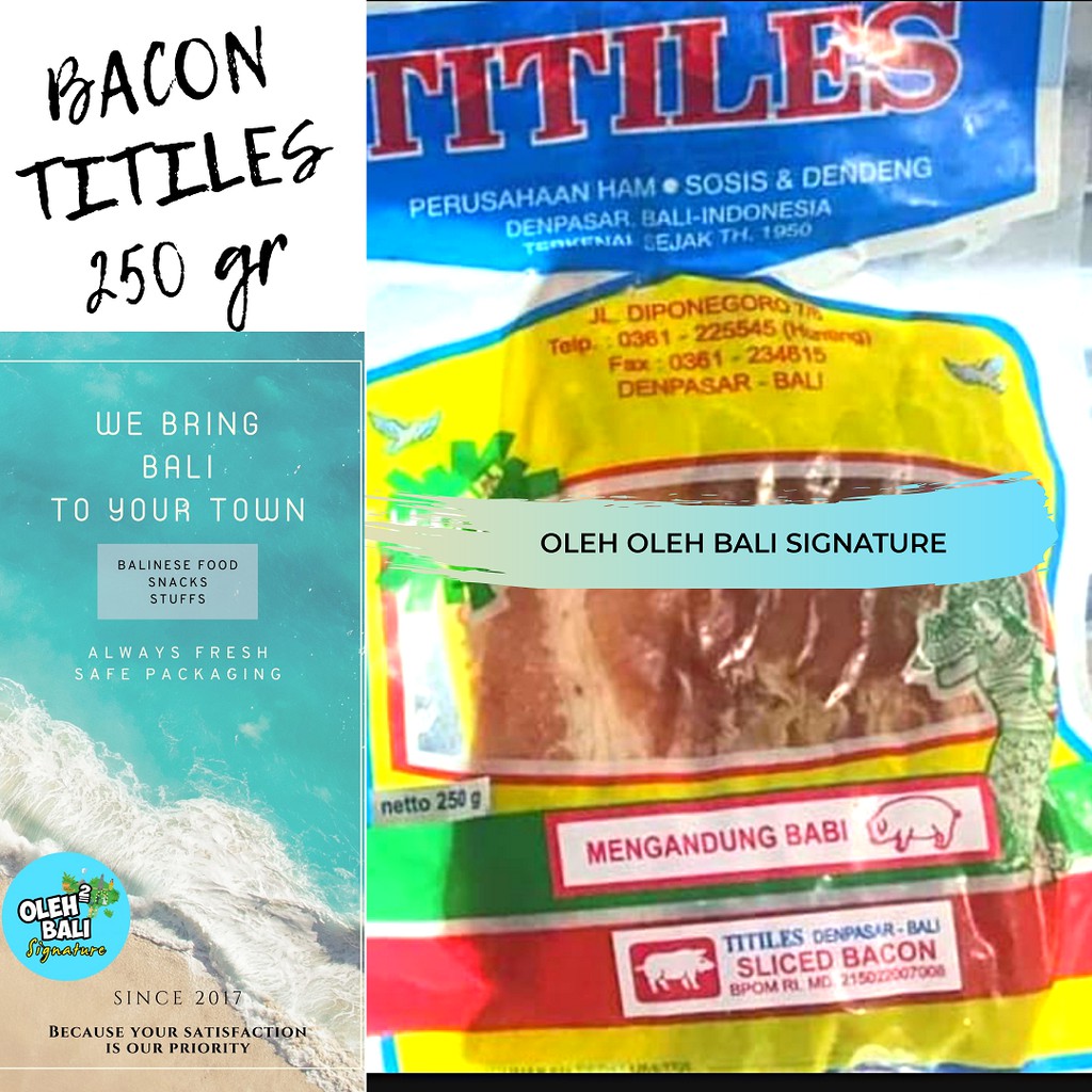 Jual Bacon Titiles Bali Kemasan 250 gr & 1 kg (Frozen Packed Fresh ...