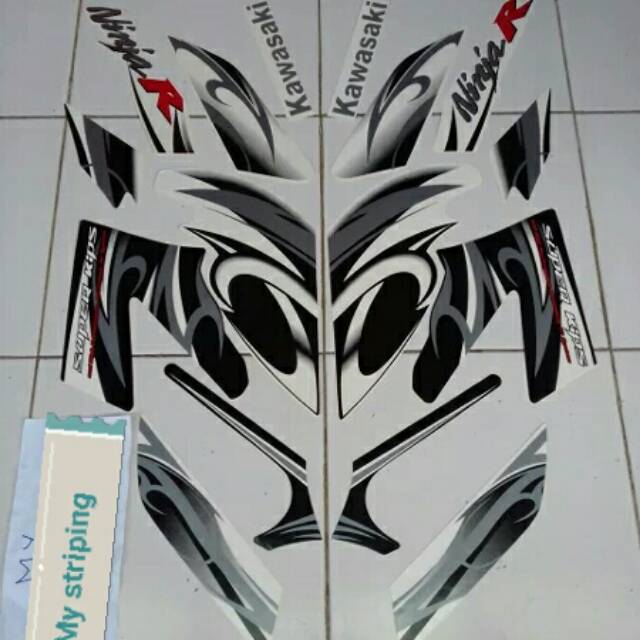 Jual Stiker ninja r 2012 putih hitam | Shopee Indonesia